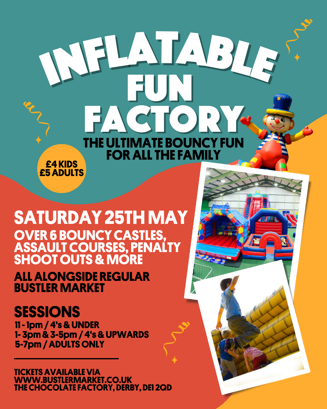inflatable fun factory in derby - bouncing fun for all the family - Bustler